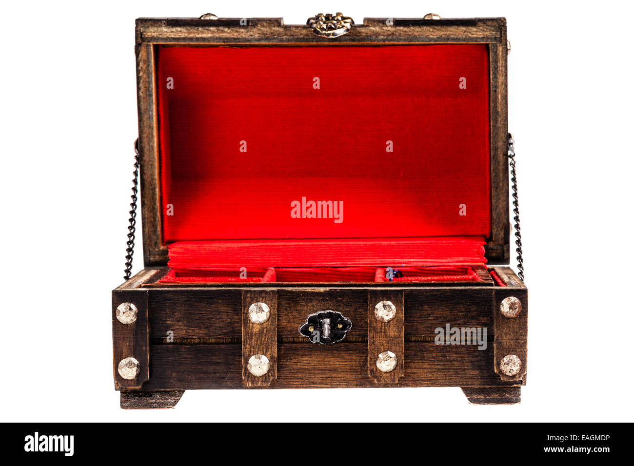 an ancient wooden chest isolated over a white background Stock Photo ...