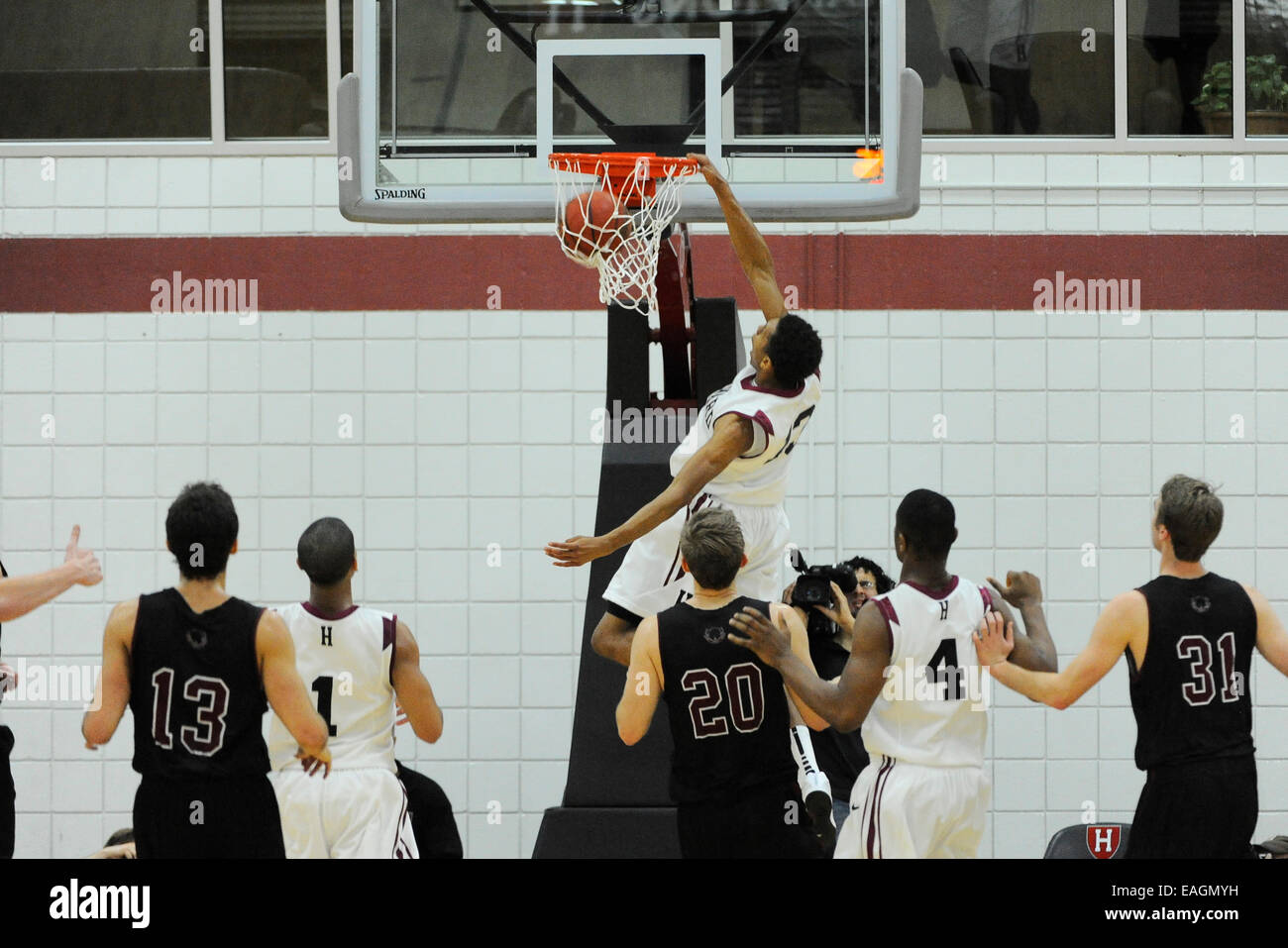 Boston, Massachusetts, USA. 14th Nov, 2014. Harvard Crimson guard Andre ...