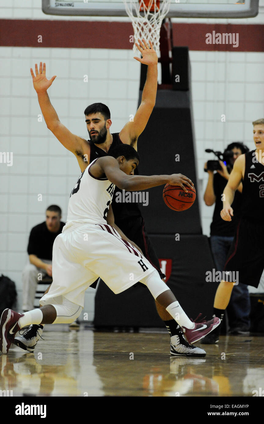 Boston, Massachusetts, USA. 14th Nov, 2014. Harvard Crimson guard ...