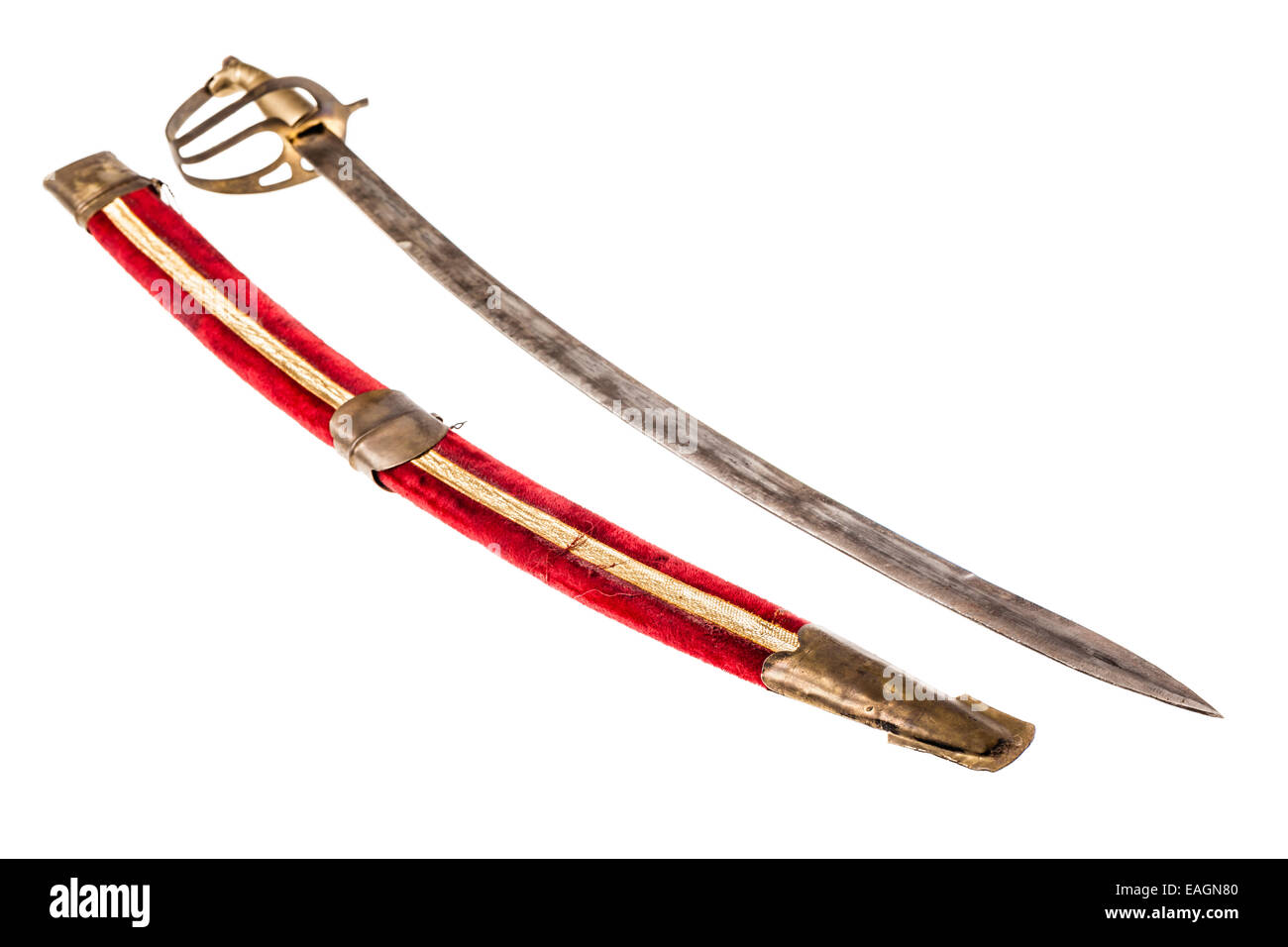 a ceremonial pirate sword isolated over a white background Stock Photo ...