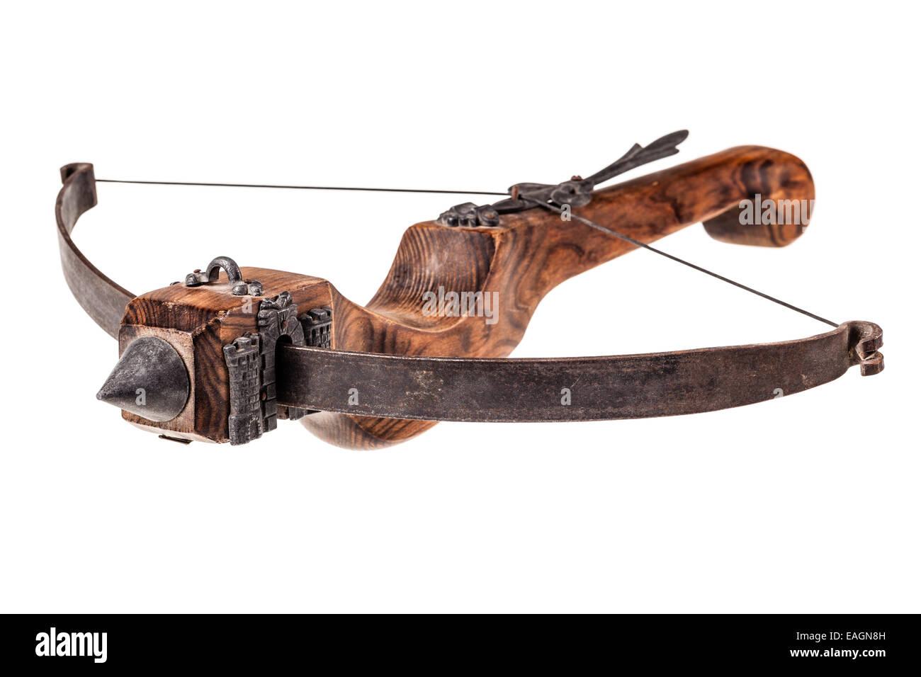 an ancient medieval crossbow isolated over a white background Stock ...