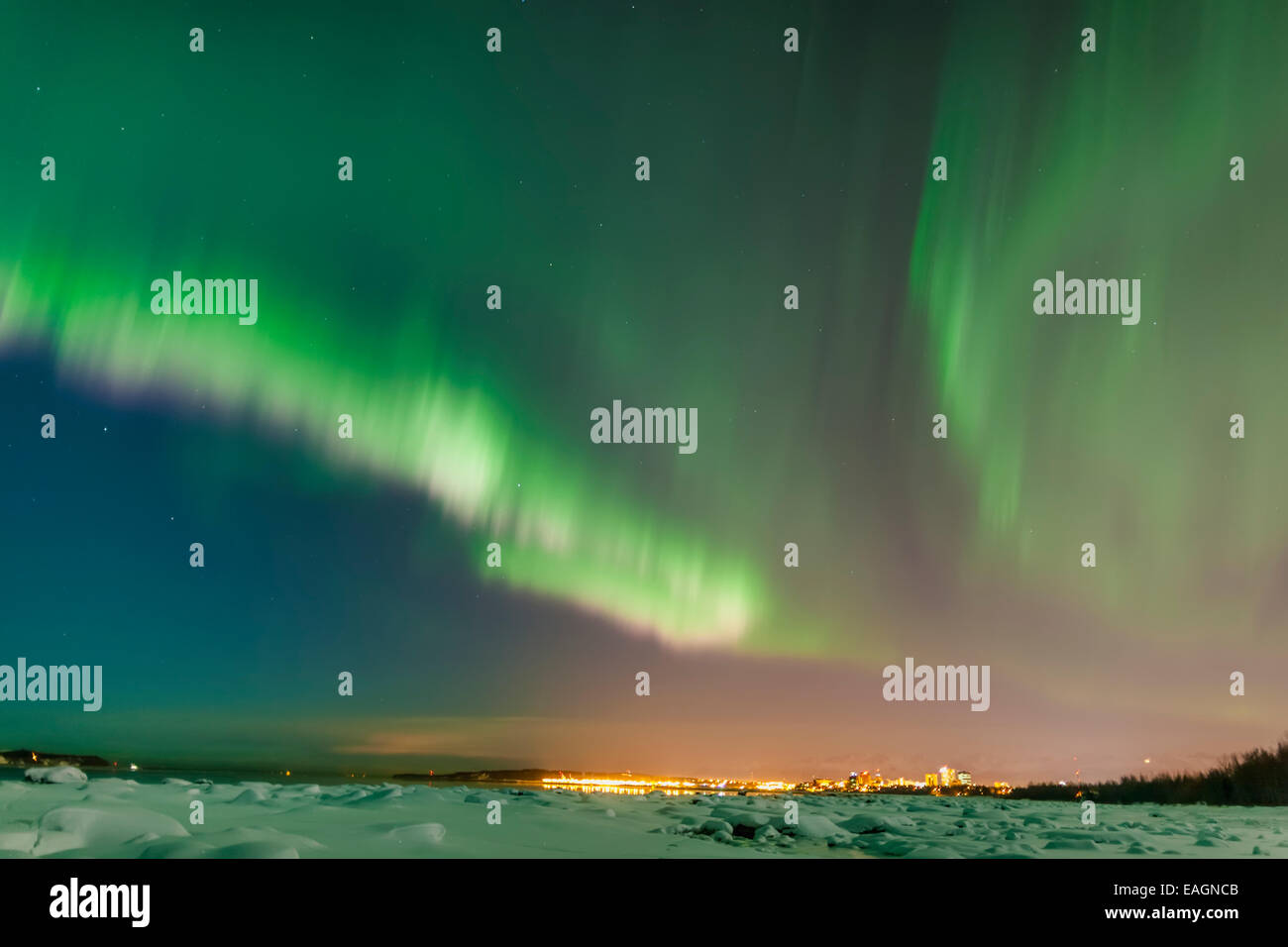 Skyline view anchorage alaska night hi-res stock photography and images ...