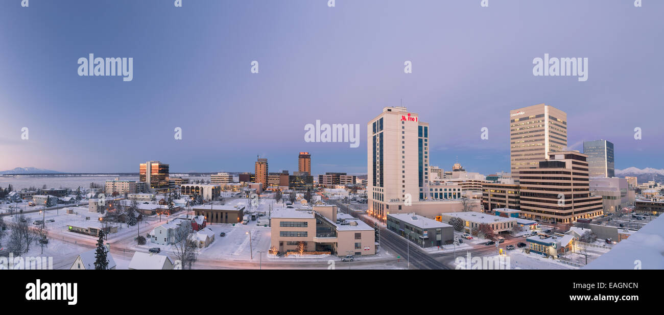 Skyline view anchorage alaska night hi-res stock photography and images ...