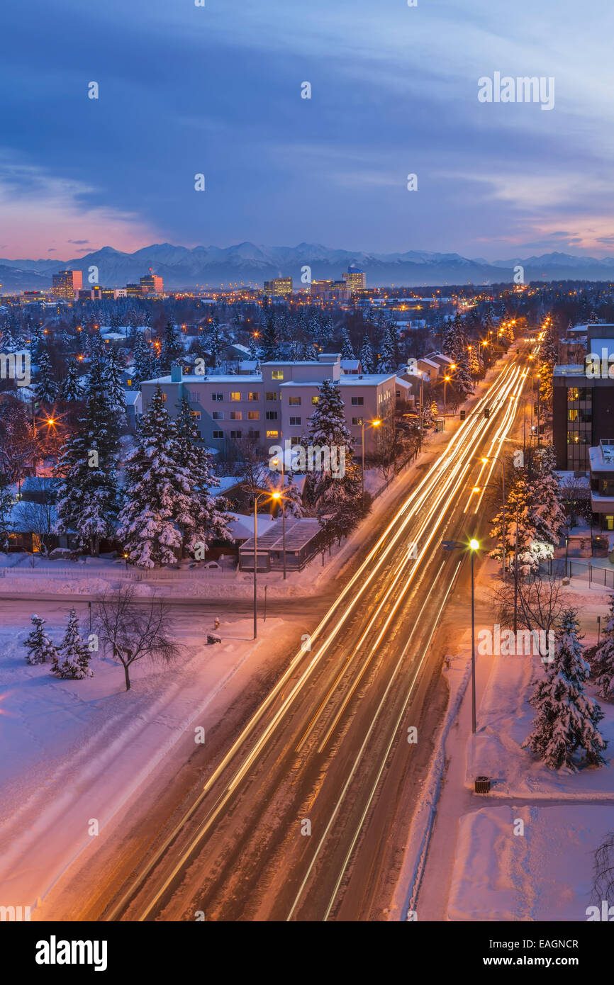 Skyline view anchorage alaska night hi-res stock photography and images ...