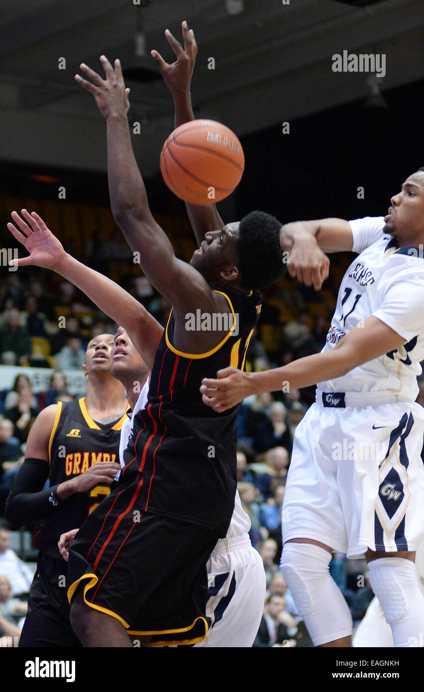 Washington, DC, USA. 14th Nov, 2014. 20141114 - GWU guard Kethan Savage ...