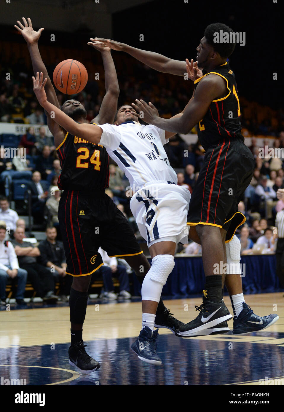 Washington, DC, USA. 14th Nov, 2014. 20141114 - GWU guard Kethan Savage ...