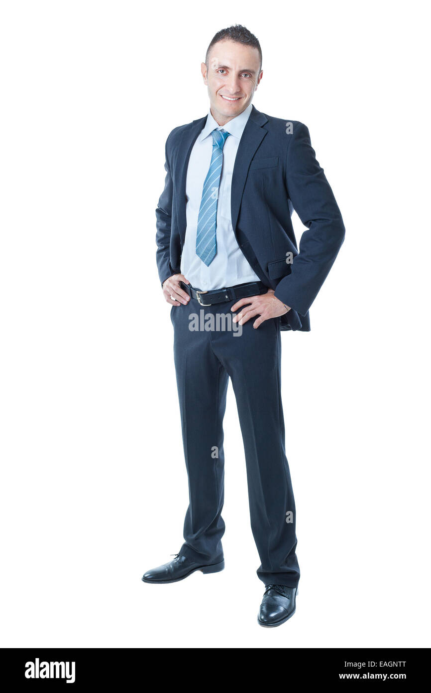 an handsome businessman on a white background Stock Photo - Alamy