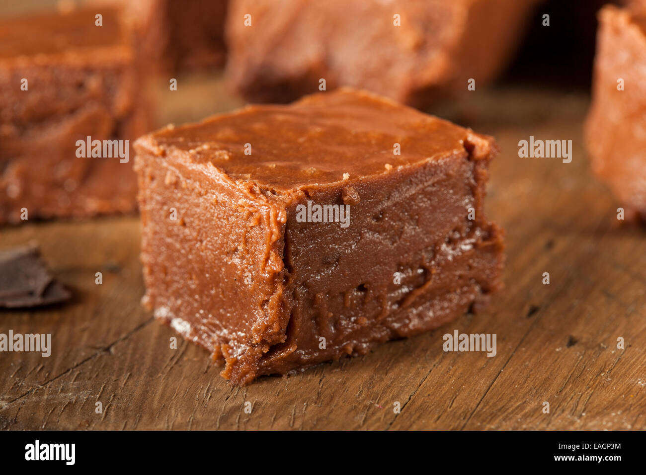 Homemade Dark Chocolate Fudge Ready to Eat Stock Photo - Alamy