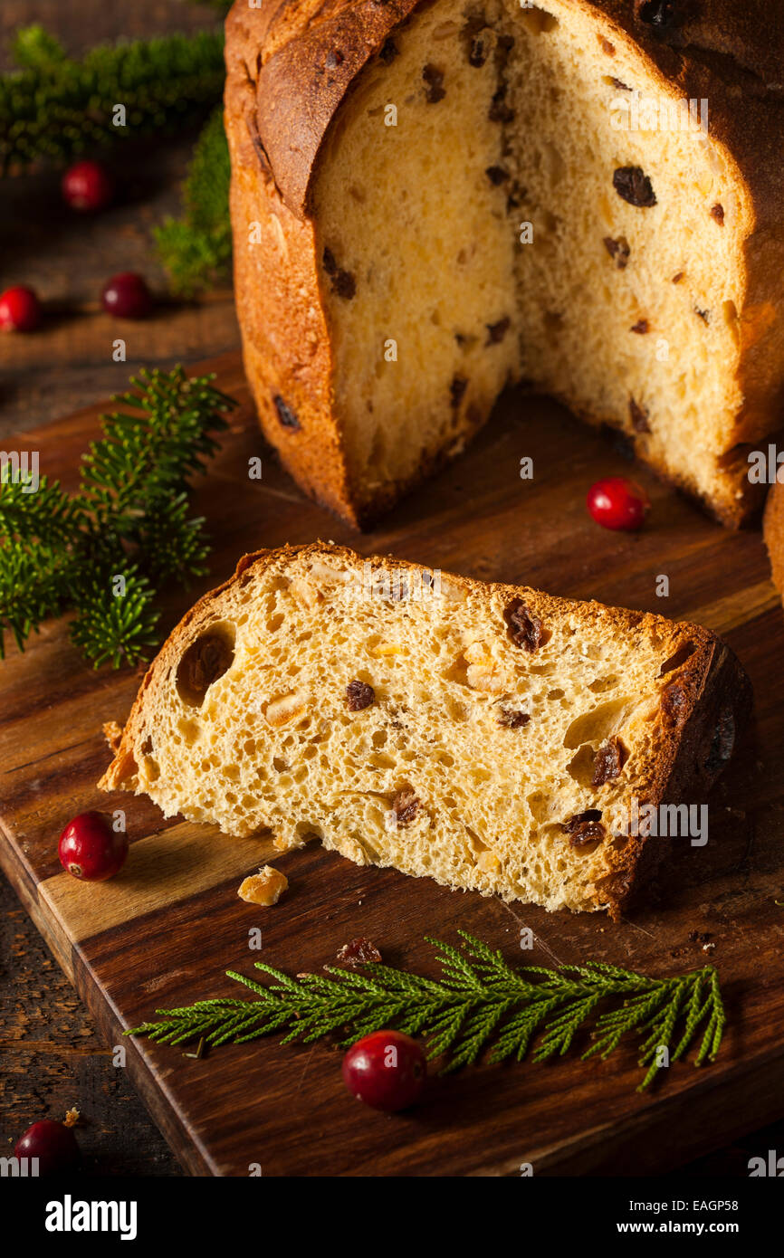 Homemade Panettone Fruit Cake Ready for Christmas Stock Photo - Alamy