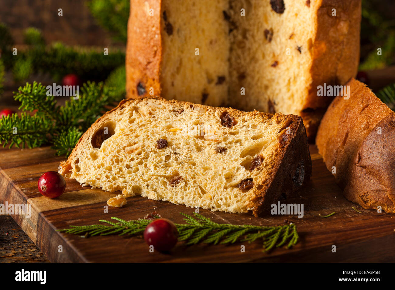 Homemade Panettone Fruit Cake Ready for Christmas Stock Photo - Alamy