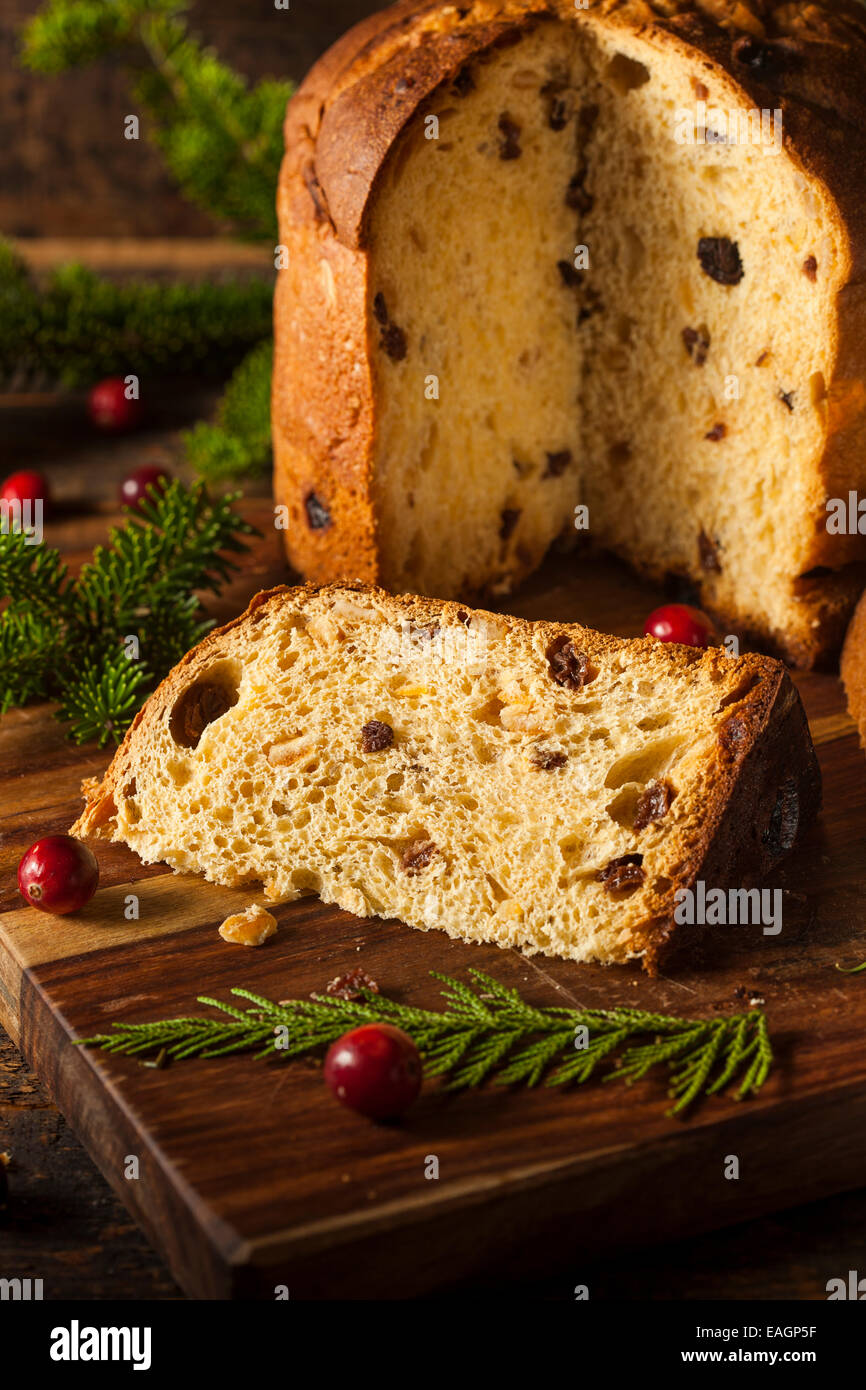 Homemade Panettone Fruit Cake Ready for Christmas Stock Photo - Alamy