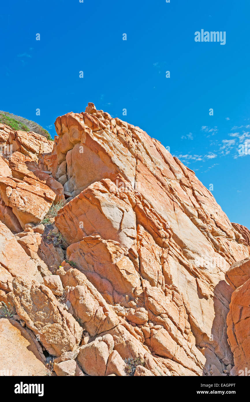 orange rocks in Costa Paradiso Stock Photo - Alamy