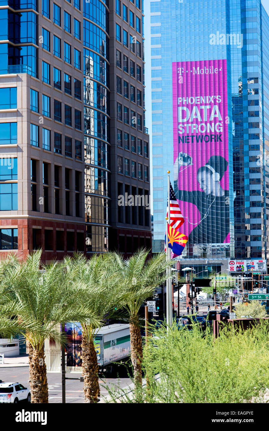 Urban streetscapes and buildings in downtown Phoenix, Arizona Stock ...
