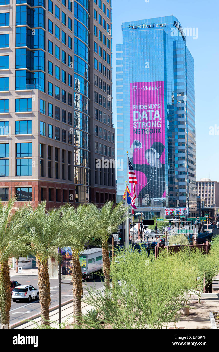 Urban streetscapes and buildings in downtown Phoenix, Arizona Stock ...