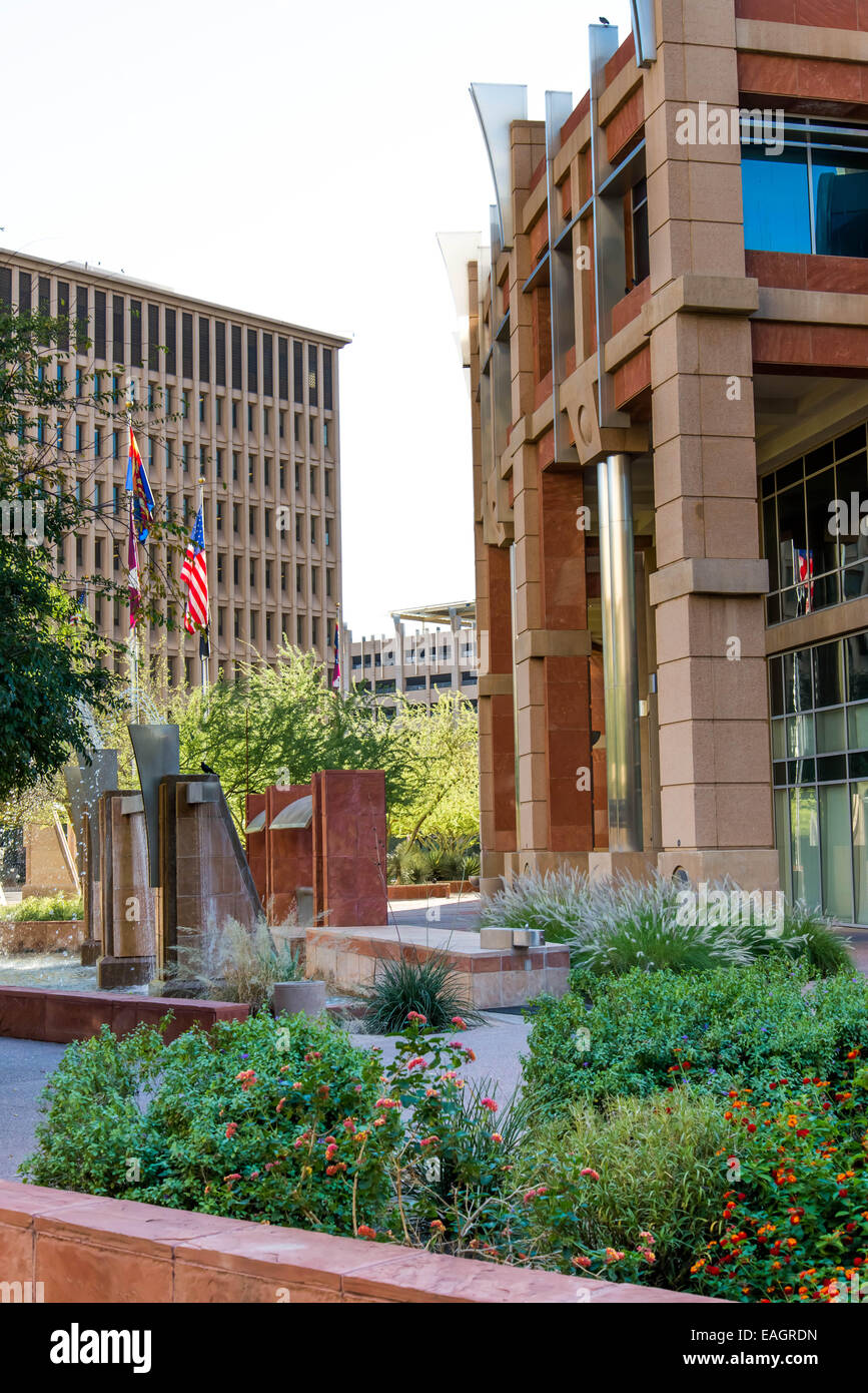 Urban streetscapes and buildings in downtown Phoenix, Arizona Stock ...