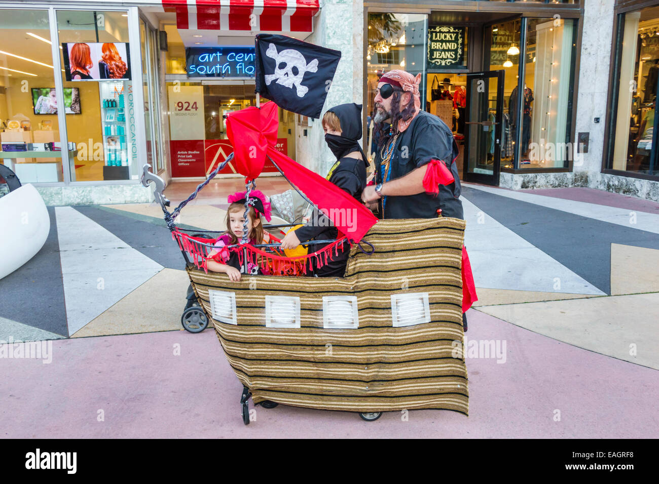 Miami Beach Florida,Lincoln Road,pedestrian mall arcade,Halloween ...