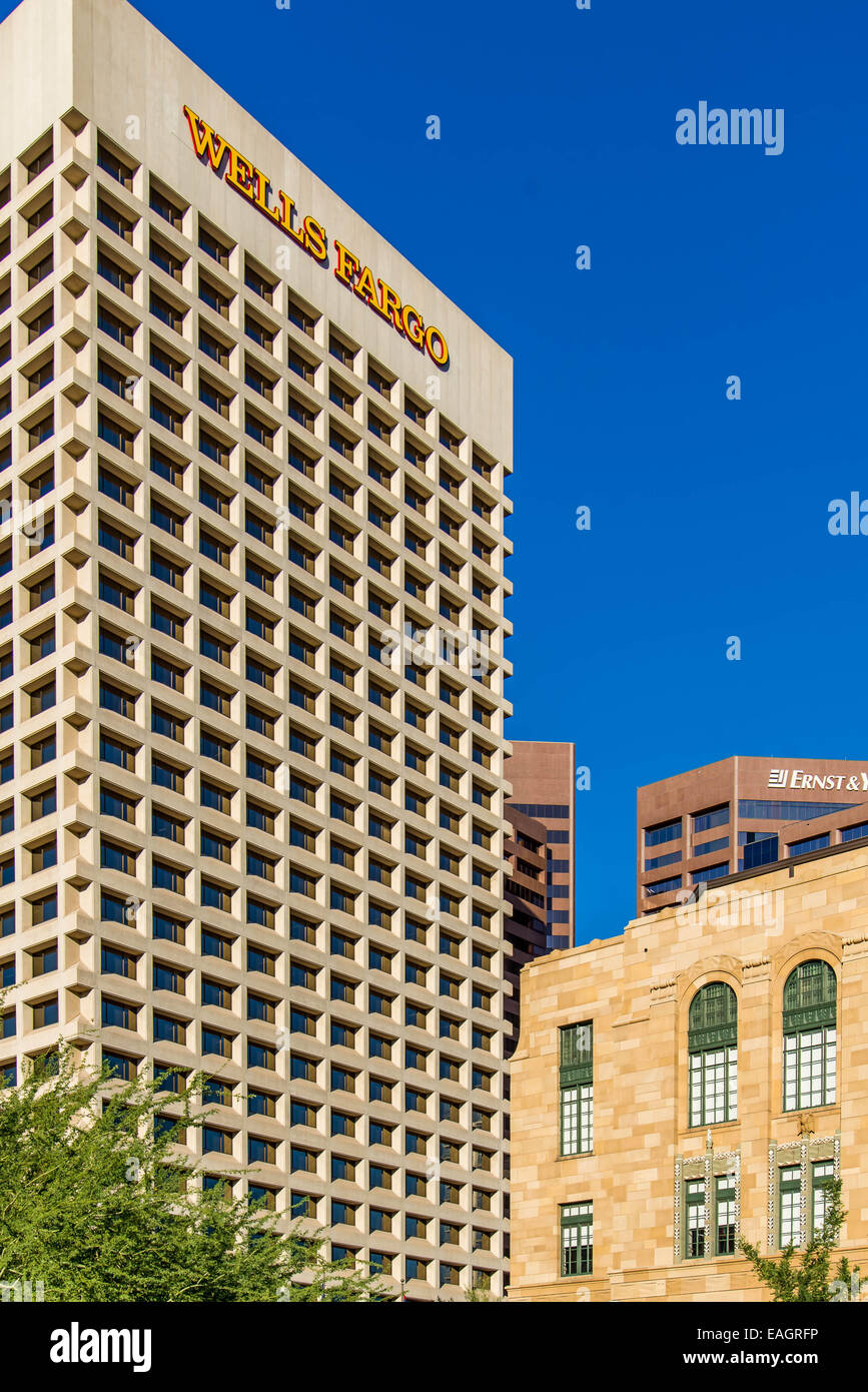 Urban streetscapes and buildings in downtown Phoenix, Arizona Stock ...