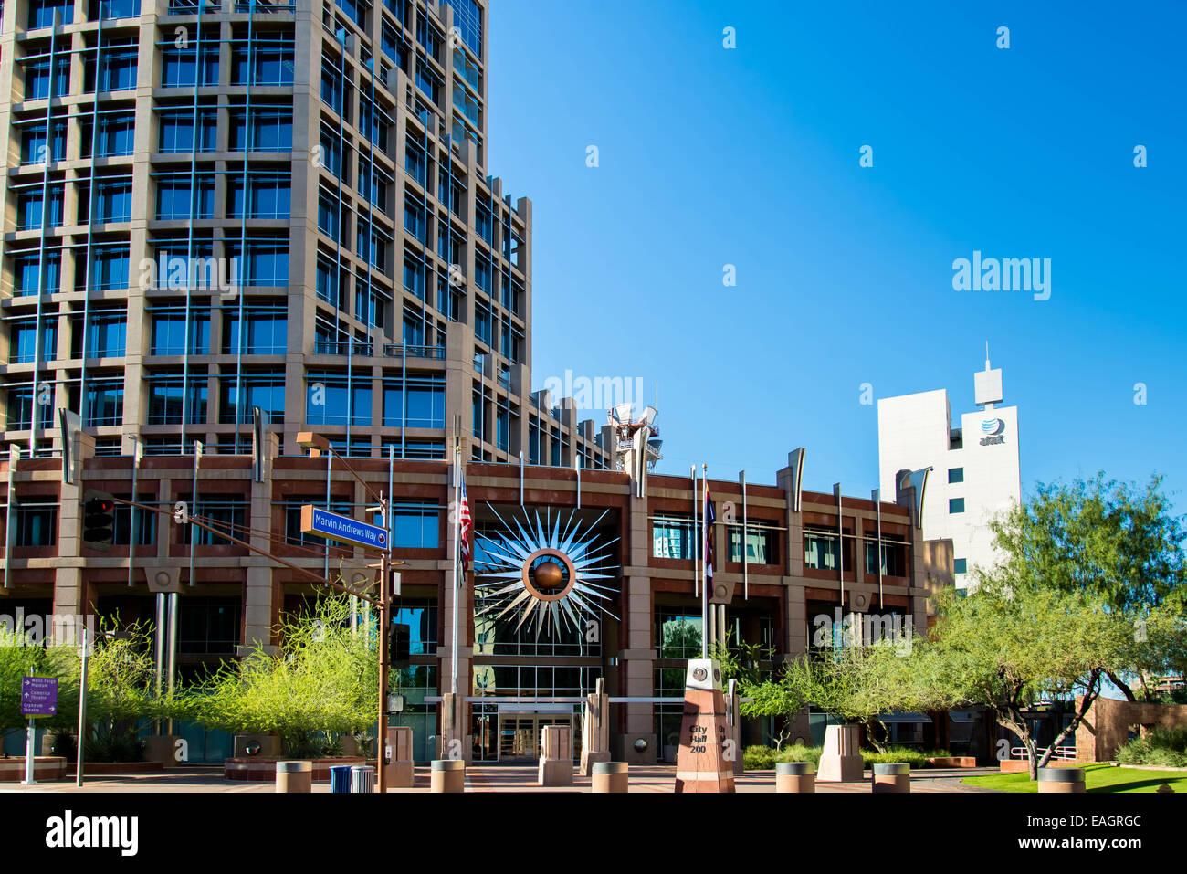 Urban streetscapes and buildings in downtown Phoenix, Arizona Stock ...