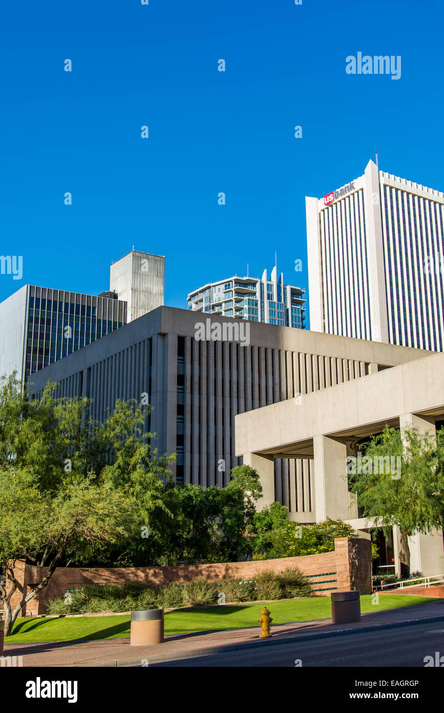 Urban streetscapes and buildings in downtown Phoenix, Arizona Stock ...