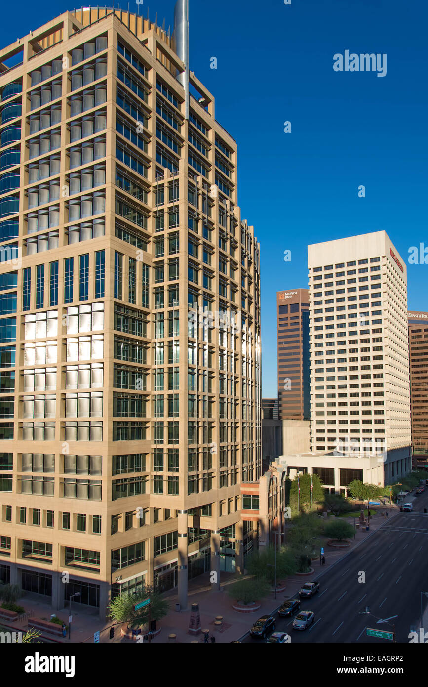 Urban streetscapes and buildings in downtown Phoenix, Arizona Stock ...