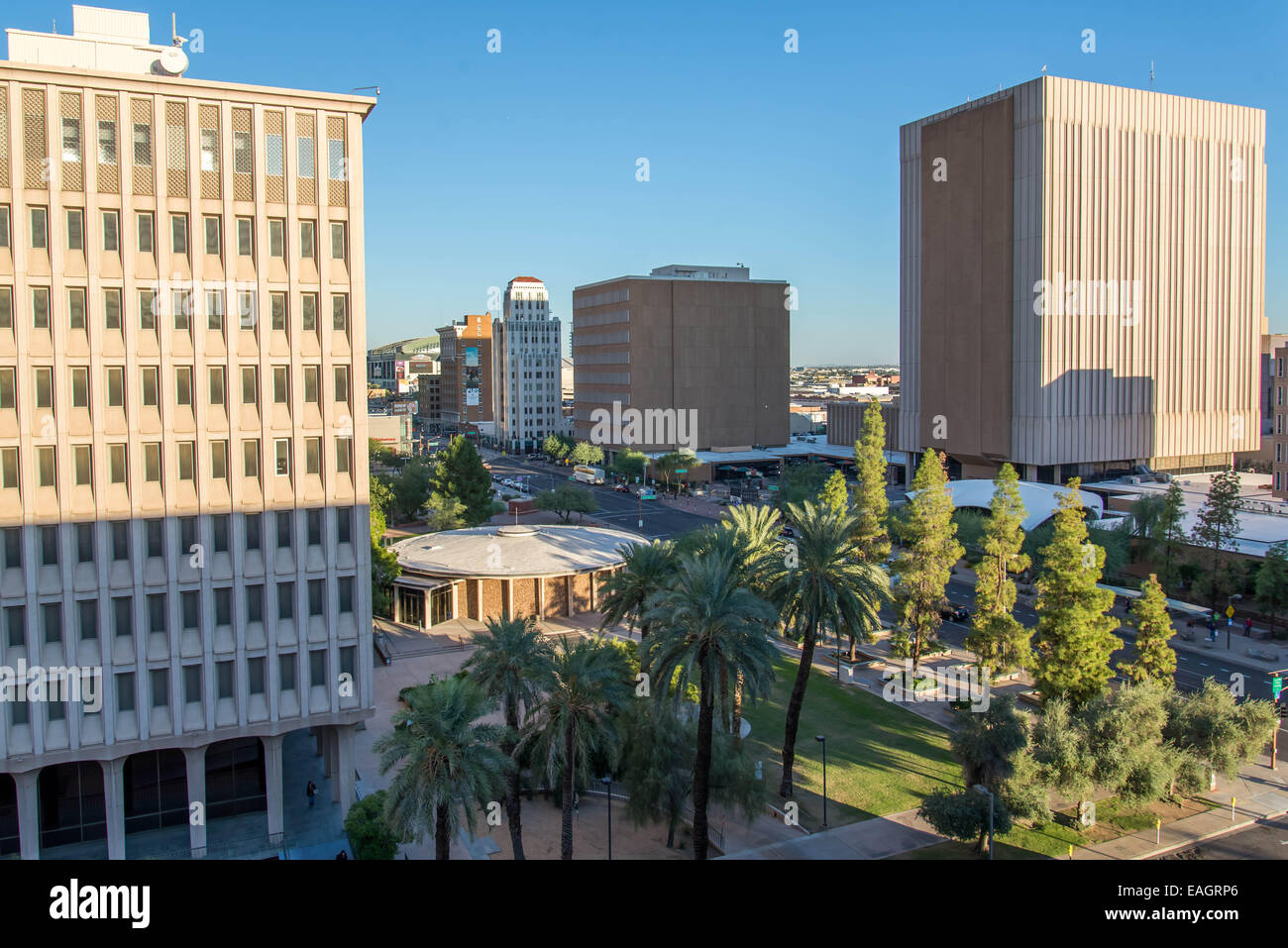 Urban streetscapes and buildings in downtown Phoenix, Arizona Stock ...