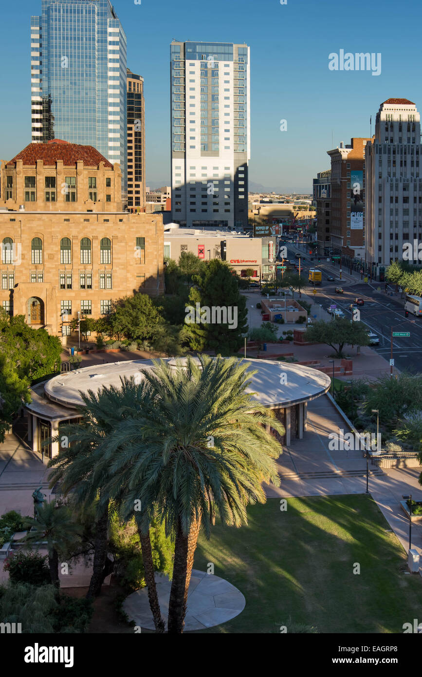 Urban streetscapes and buildings in downtown Phoenix, Arizona Stock ...