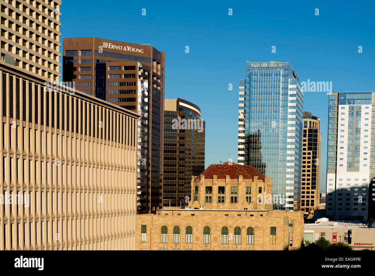 Urban streetscapes and buildings in downtown Phoenix, Arizona Stock ...