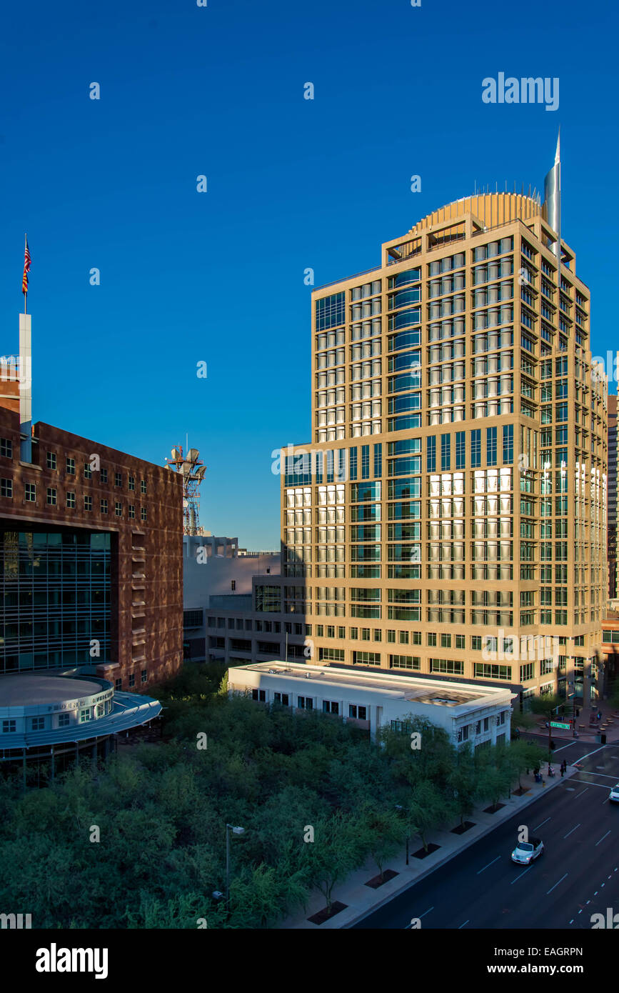Urban streetscapes and buildings in downtown Phoenix, Arizona Stock ...