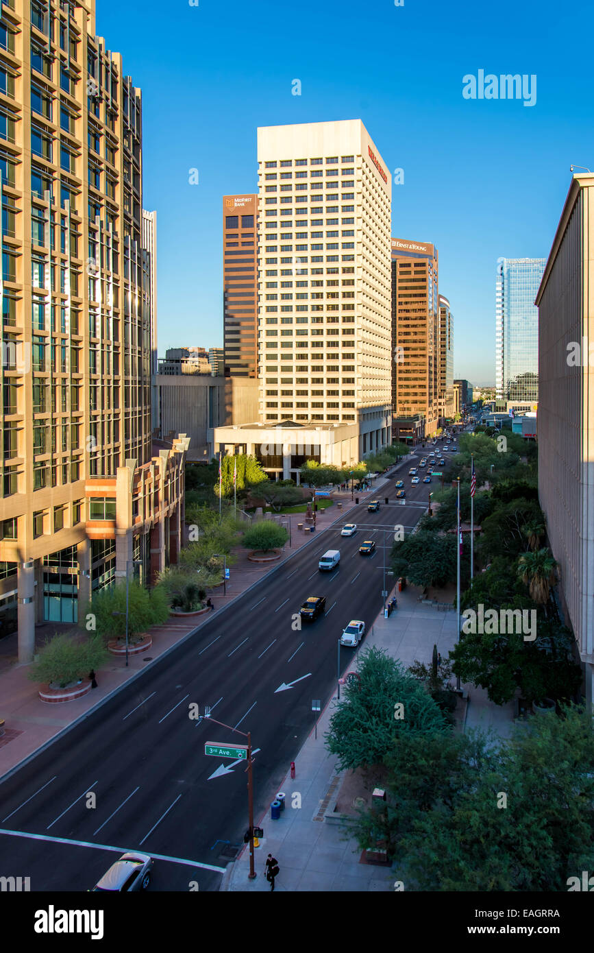Urban streetscapes and buildings in downtown Phoenix, Arizona Stock ...