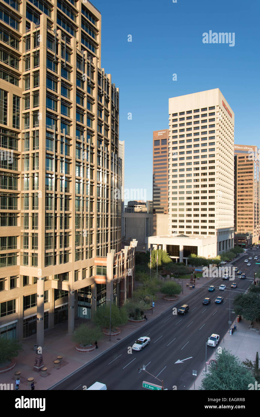 Urban streetscapes and buildings in downtown Phoenix, Arizona Stock ...