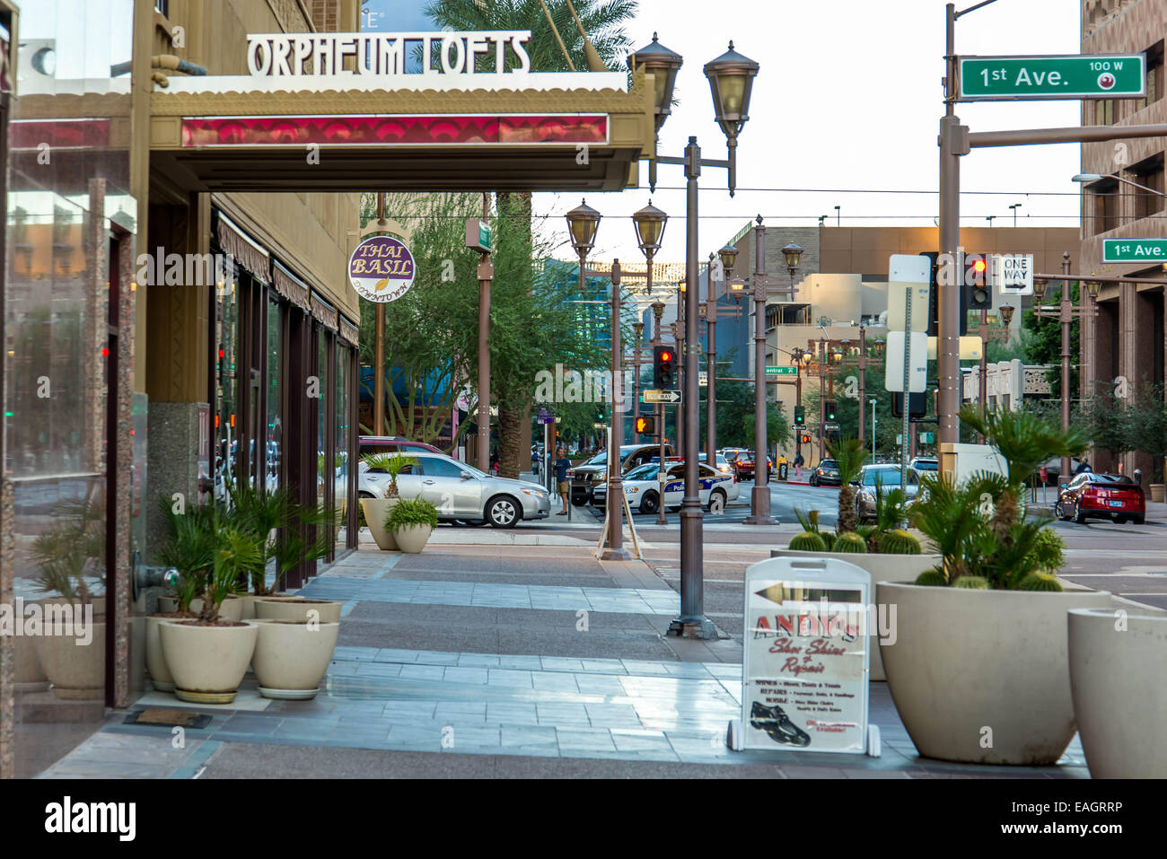 Urban streetscapes and buildings in downtown Phoenix, Arizona Stock ...