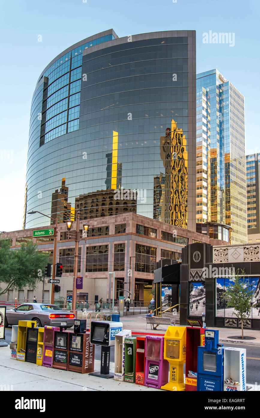 Urban streetscapes and buildings in downtown Phoenix, Arizona Stock ...