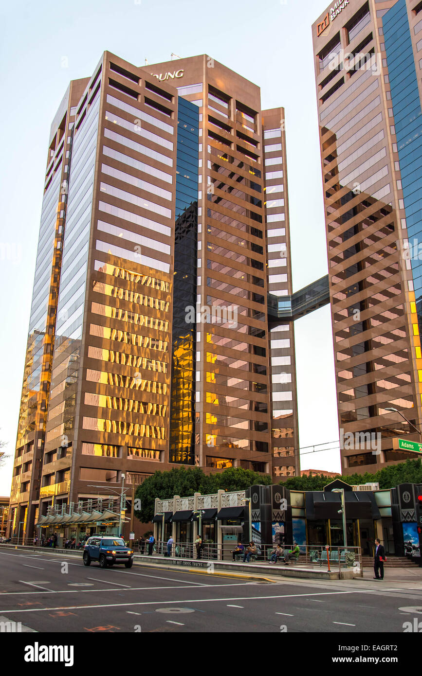 Urban streetscapes and buildings in downtown Phoenix, Arizona Stock ...