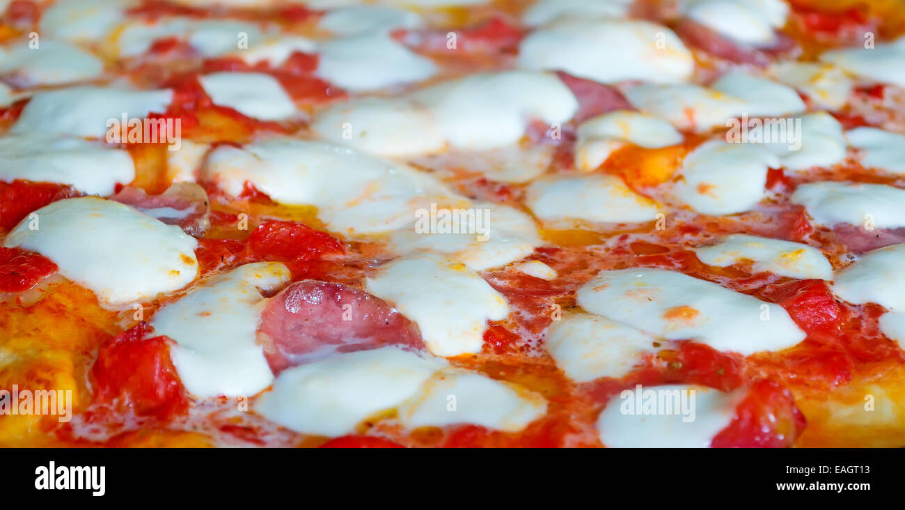 closeup of a pizza pepperoni Stock Photo - Alamy