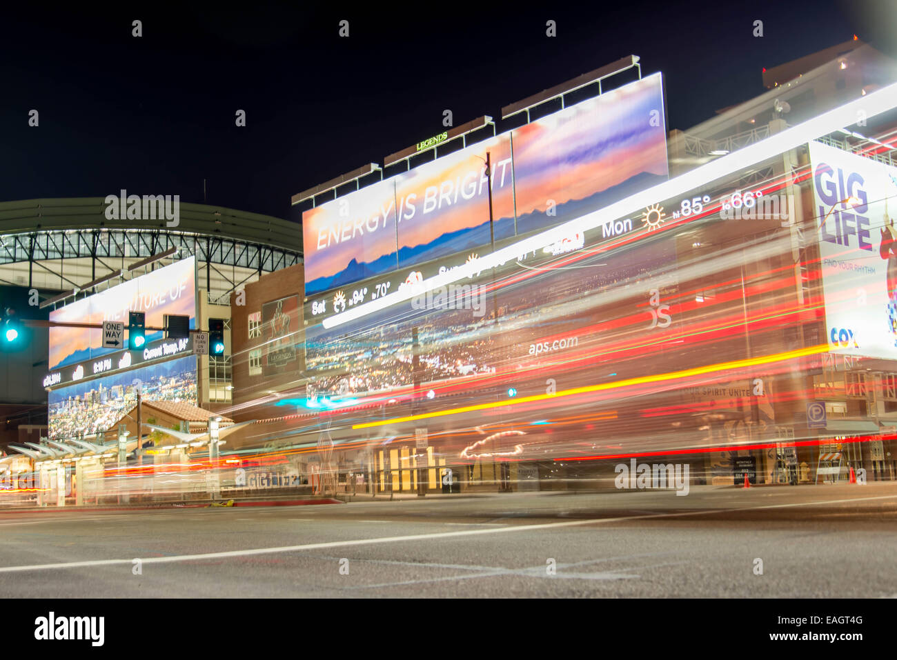 Chase Field at night in Phoenix, Arizona Stock Photo - Alamy