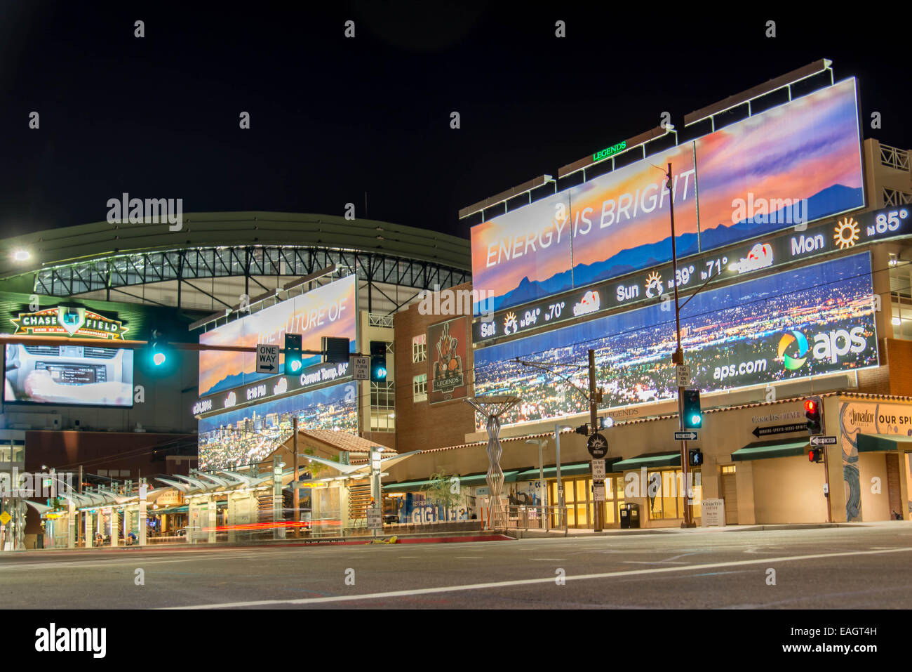 Chase Field at night in Phoenix, Arizona Stock Photo - Alamy