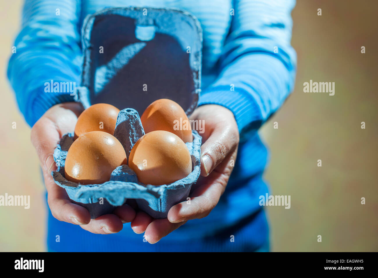 Blue and white breakfast eggs hi-res stock photography and images - Alamy
