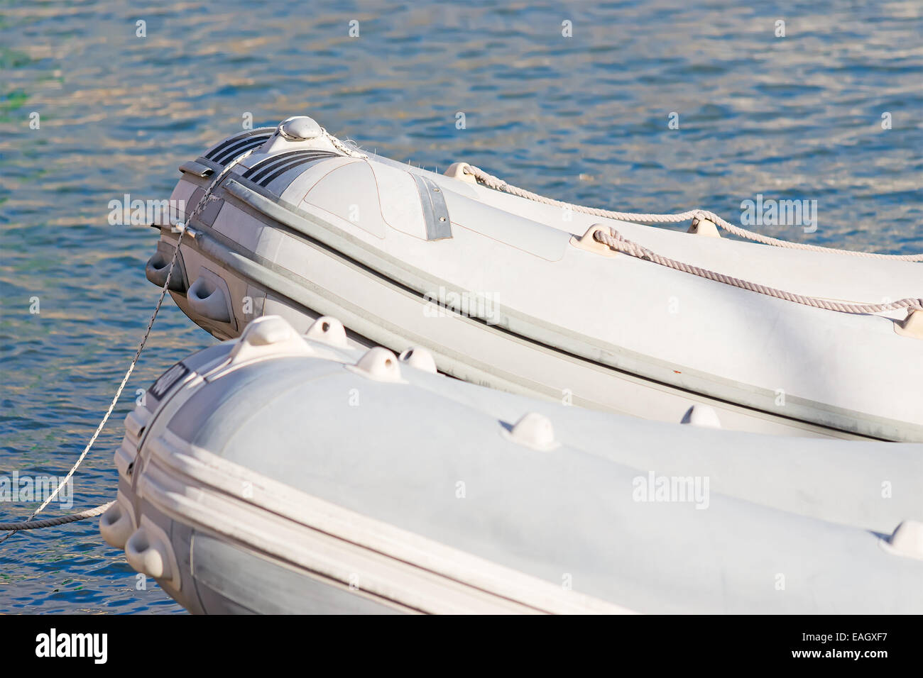 Grey rubber dinghy boat hi-res stock photography and images - Alamy