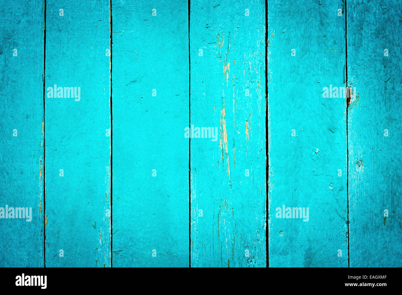 Wooden textured background. Rusty grunge effect. Turquoise painted wood ...