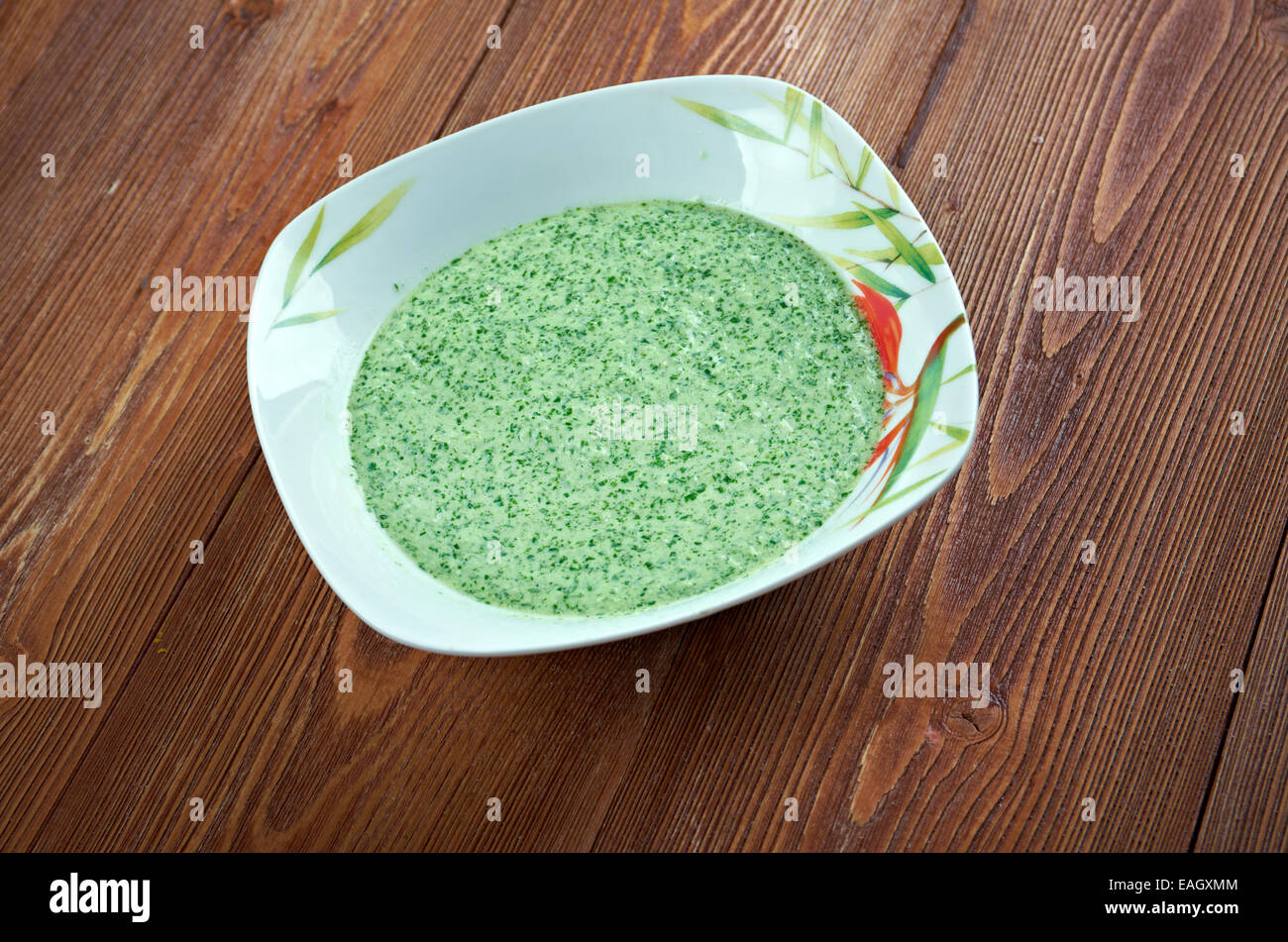 Peruvian Aji Verde Sauce Stock Photo - Alamy