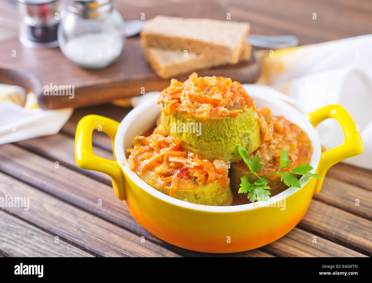 marrow stuffed with meat Stock Photo - Alamy
