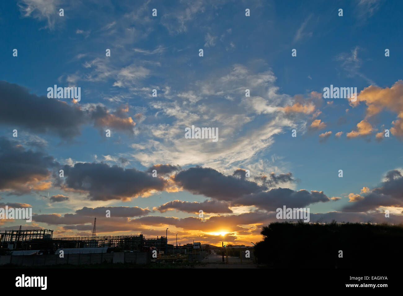scenic sunset over the countryside Stock Photo - Alamy
