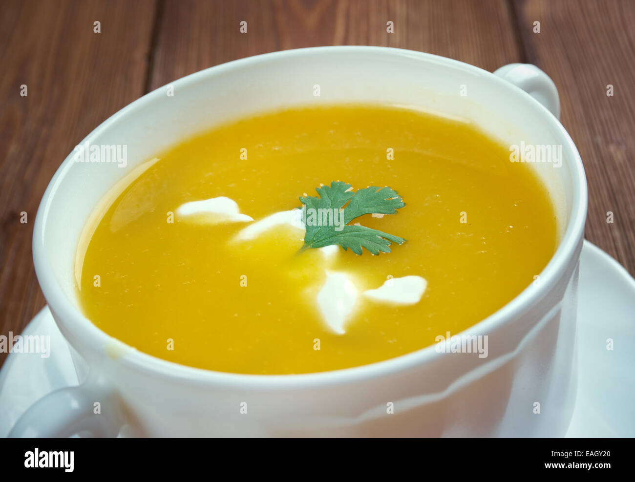 Sopa de calabaza - Butternut squash soup Stock Photo - Alamy