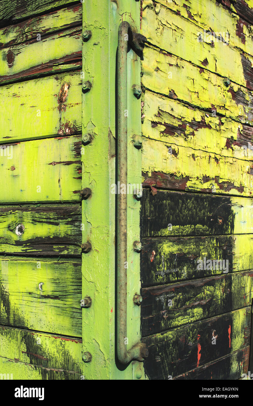 Old cracked green wooden boards Stock Photo - Alamy