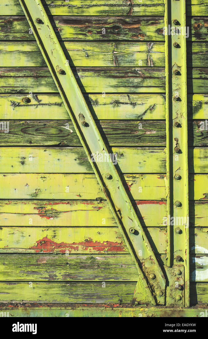 Old cracked green wooden boards Stock Photo - Alamy
