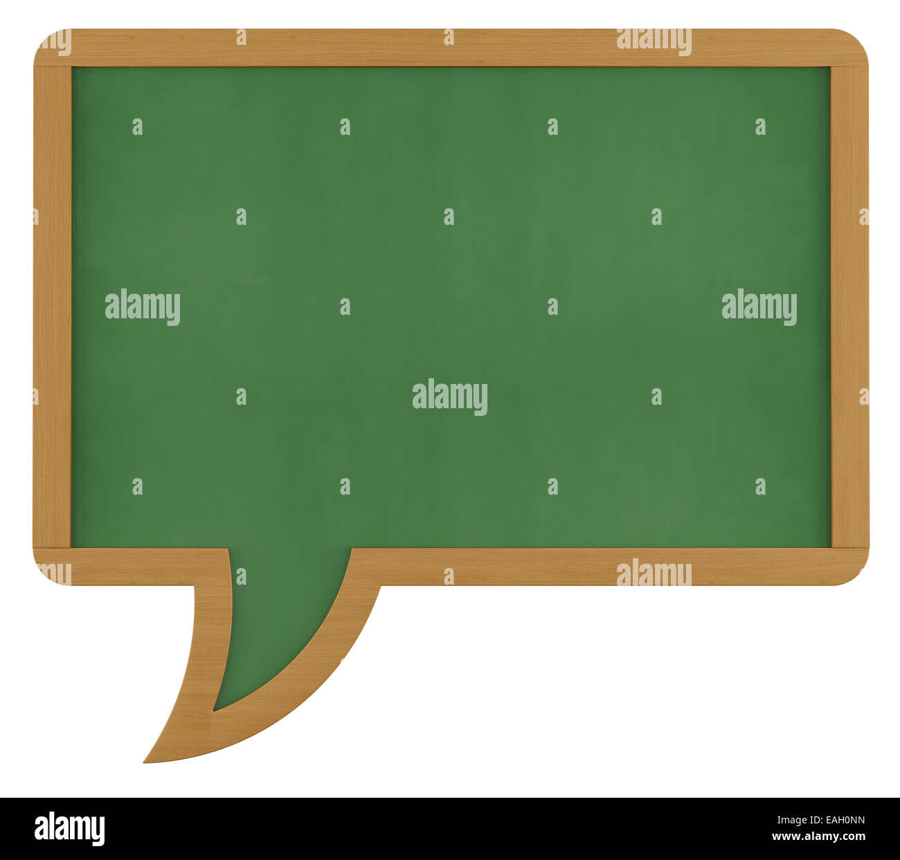 Speech bubble chalkboard isolated on white - 3D Rendering Stock Photo ...