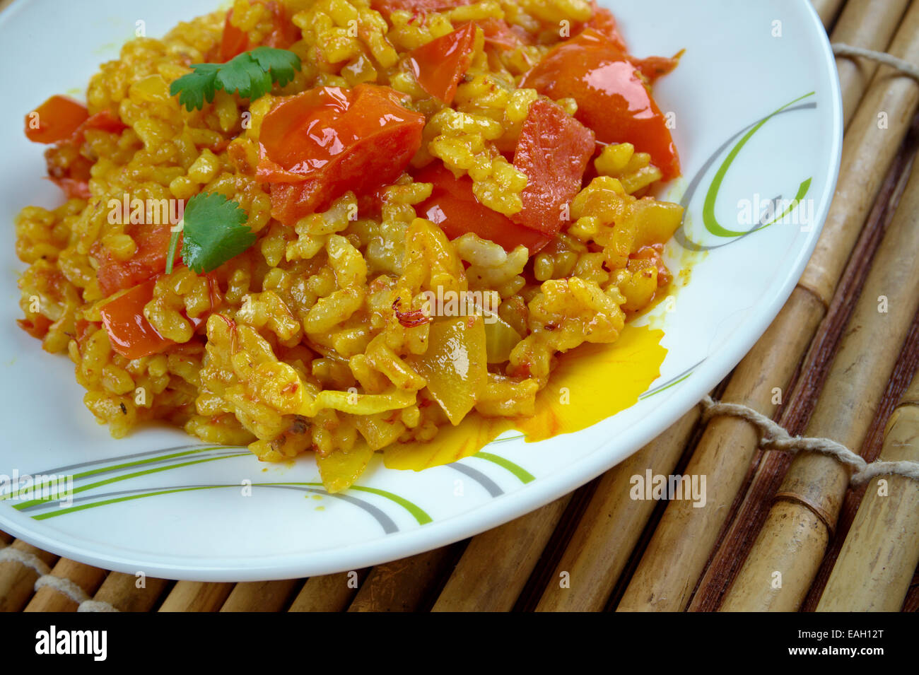 Zafrani Pulao - Fragrant basmati rice made exotic with saffron Stock ...