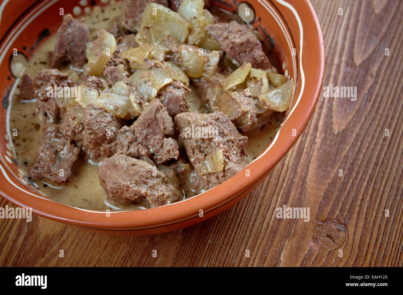 qovurma - roasted meat and liver Stock Photo - Alamy