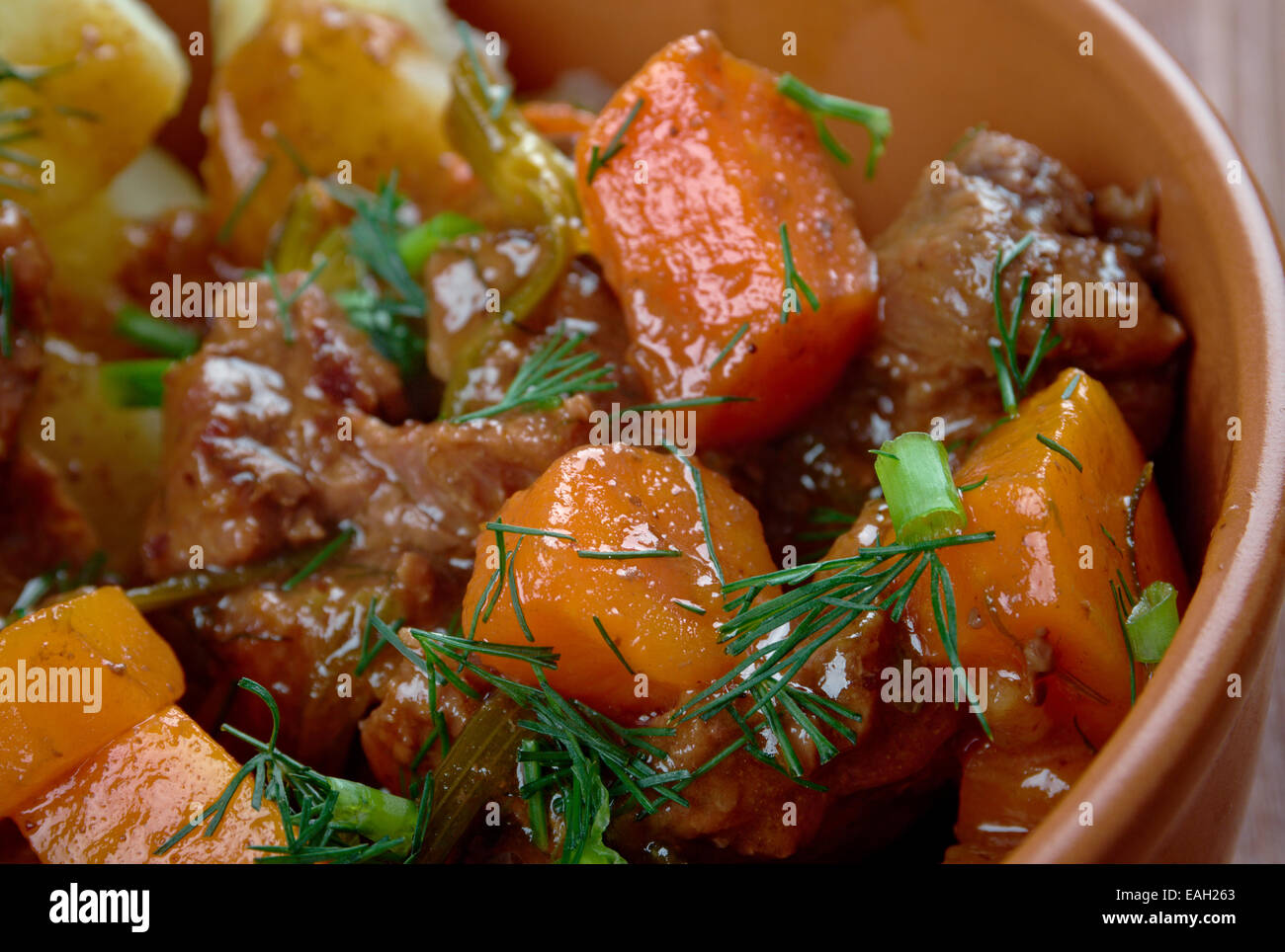 Swedish Kalops - traditional beef stew slow simmered with vegetables ...