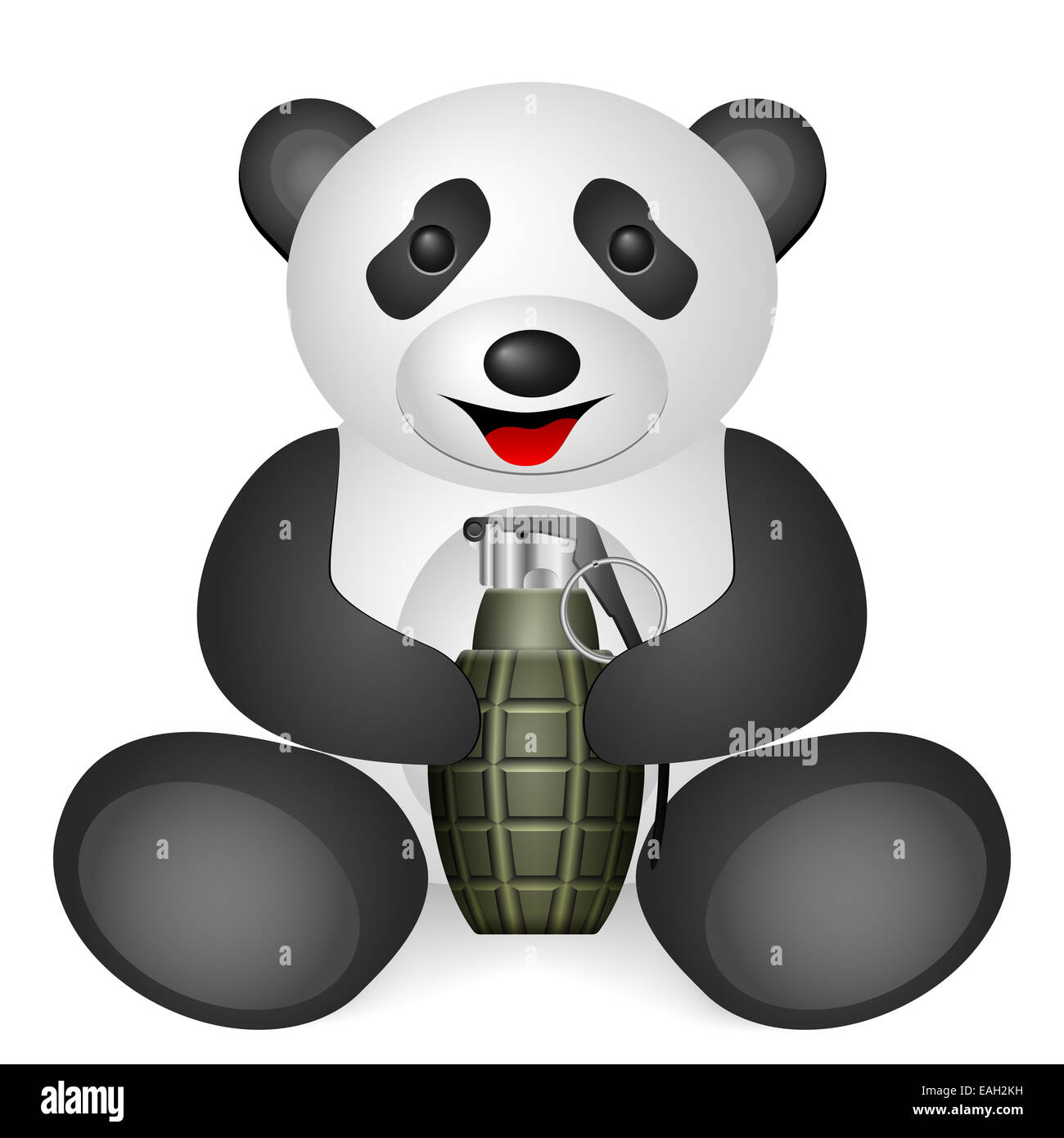 Panda grenade on a white background Stock Photo - Alamy